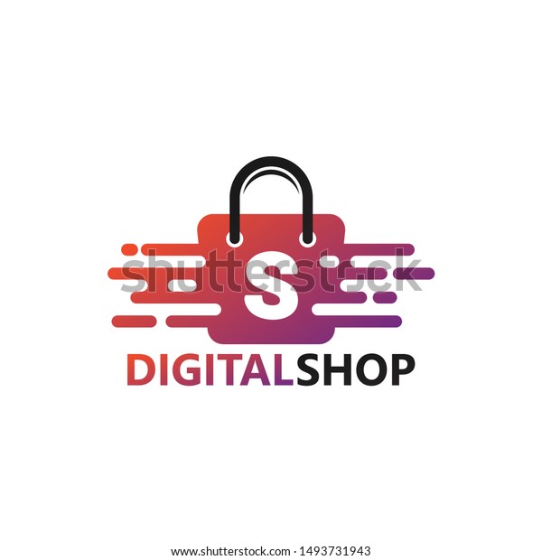 Digital Shop Logo Template Design Vector Stock Vector (Royalty Free ...
