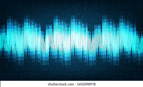 Futuristic Digital Sound Wave On Light Stock Vector (Royalty Free ...