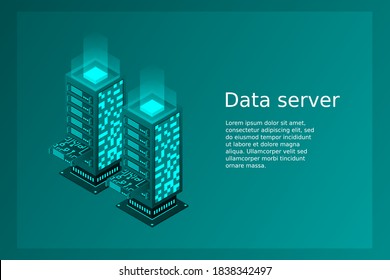 Digital Space Data Center Big Data Stock Vector (Royalty Free) 1838342410
