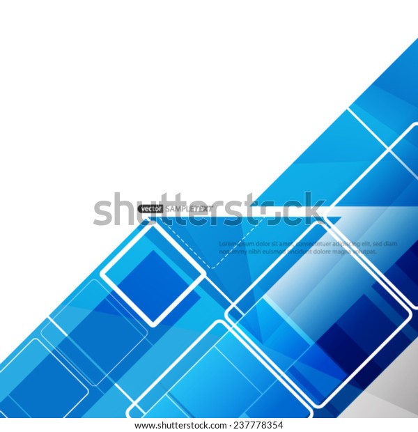 Digital Squares Abstract Blue Background Stock Vector (Royalty Free ...