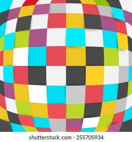 Digital Squares Warp Effect Modern Background Stock Vector (Royalty ...