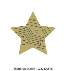 Digital Star Logo Icon Stock Vector (Royalty Free) 1232820598 ...