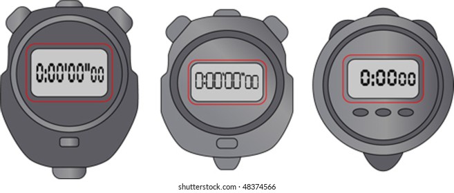 Digital Stopwatch Stock Vector (Royalty Free) 48374566 | Shutterstock