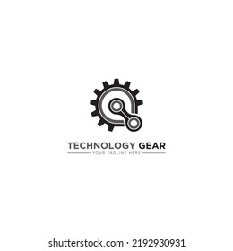 Digital Tech Gear Logo Vector Business Stock Vector (Royalty Free ...