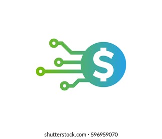 Money Digital Logo Icon Design Stock Vector (Royalty Free) 1054454765