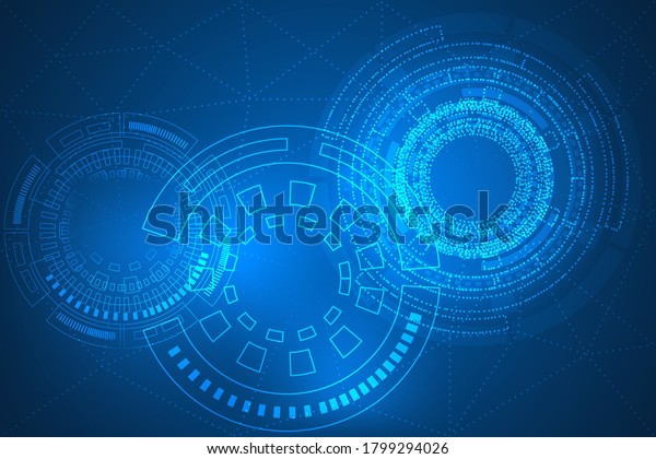 Digital Technology Abstract Background Lines Abstract Stock Vector