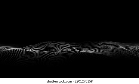 Digital Technology Black Wave Dark Cyberspace Stock Vector (Royalty ...