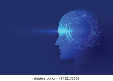 Abstract Smart Artificial Intelligence Digital Futuristic: เวกเตอร์สต็อก (ปลอดค่าลิขสิทธิ์ ...