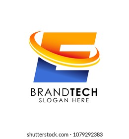 Digital Technology Letter E Logo Web Stock Vector (Royalty Free ...