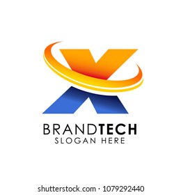 Digital Technology Letter X Logo Web Stock Vector (Royalty Free ...