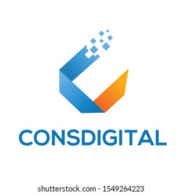 Digital Technology Logo Letter C Stock Vector (Royalty Free) 1549264223 ...