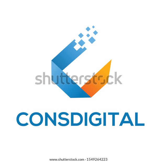 Digital Technology Logo Letter C Stock Vector (Royalty Free) 1549264223 ...