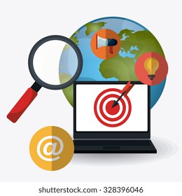 Digital Technology Marketing Design Vector Illustration: เวกเตอร์สต็อก ...