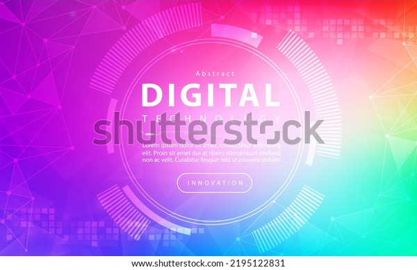 Digital Technology Pink Purple Background Circuit Stock Vector (Royalty ...