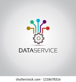 Digital Technology Service Logo Stock Vector (Royalty Free) 1218678316 ...