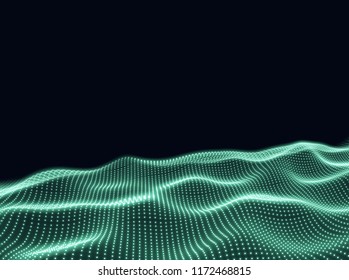 Digital Terrain Vector Illustration Stock Vector (Royalty Free ...