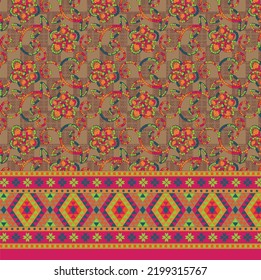 Digital Textile Design Patren Stock Vector (Royalty Free) 2199315767 ...