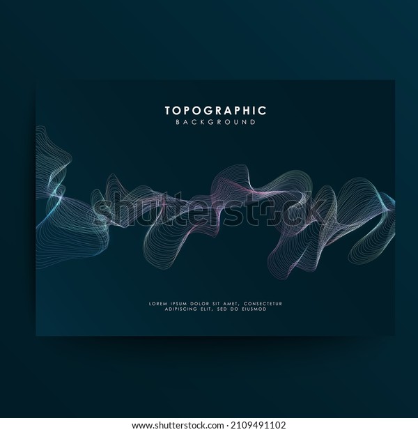 Digital Topography Cover Page Background Stock Vector (Royalty Free ...