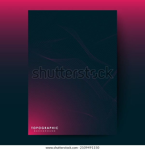 Digital Topography Cover Page Background Stock Vector (Royalty Free ...