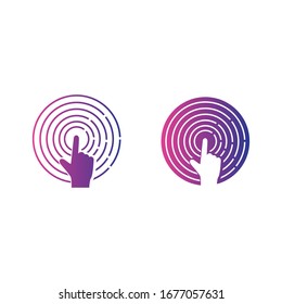 Digital Touch Logo Template Icon Vector Stock Vector (Royalty Free ...