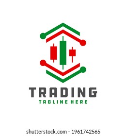 Digital Trading Chart Logo Design Stock Vector (Royalty Free ...
