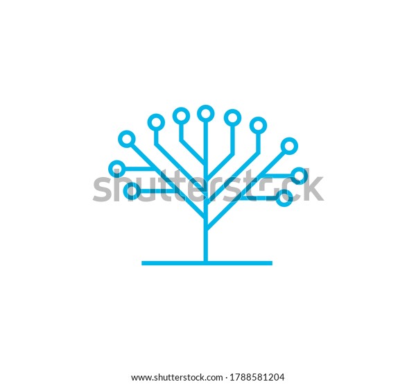 Digital Tree Vector Business Logo Template Stock Vector (Royalty Free ...