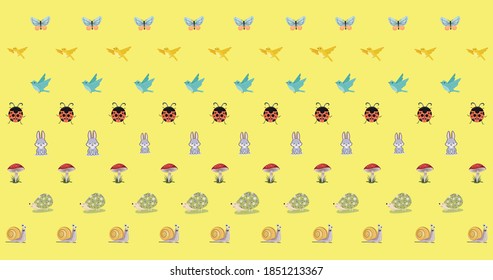 Digital Vector Cartoon Icon Animal Wallpaper Stock Vector (Royalty Free ...