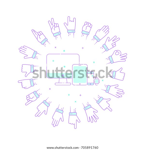 Digital Vector Outline Illustration On White Stock Vector (Royalty Free ...