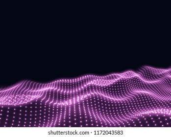 Digital Wave Vector Illustration Stock Vector (Royalty Free) 1172043583 ...