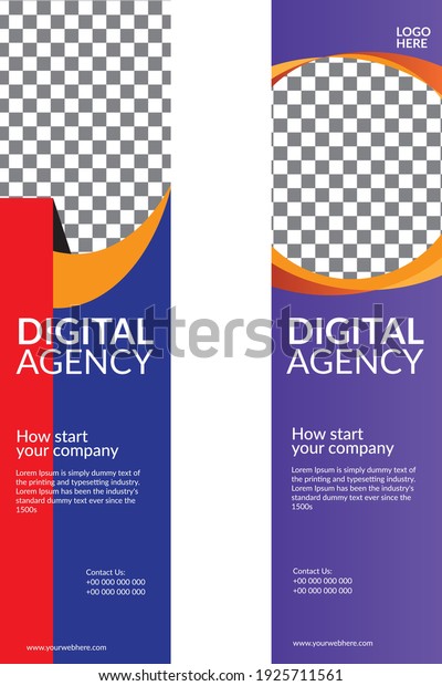 Digital Web Banner Design Advertisement Template Stock Vector (Royalty ...