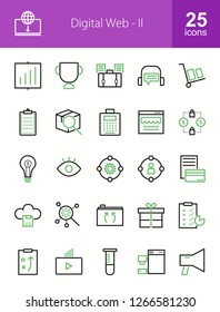 Digital Web Line Icons Stock Vector (Royalty Free) 1266581230 ...