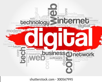 Digital Word Cloud Business Concept Stock Vector (Royalty Free ...