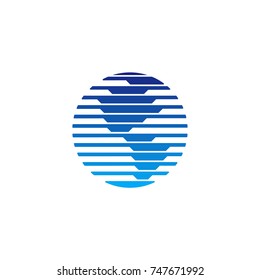 Digital World America Map Logo Stock Vector (Royalty Free) 747671992 ...