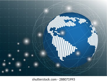 Digital World Map Copy Space Vector Stock Vector (Royalty Free ...
