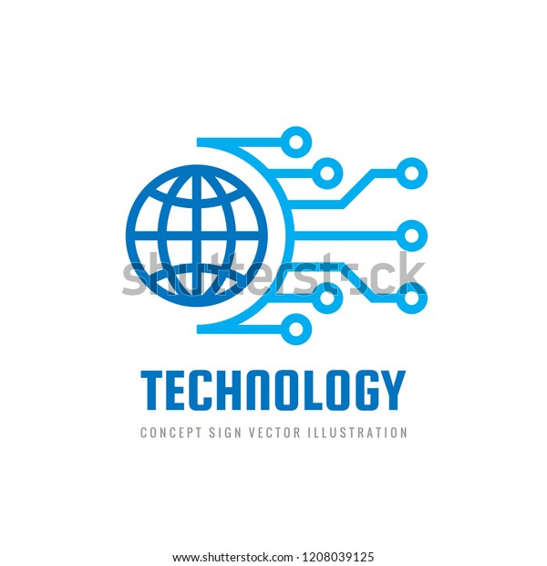 Digital World Vector Business Logo Template Stock Vector (Royalty Free ...