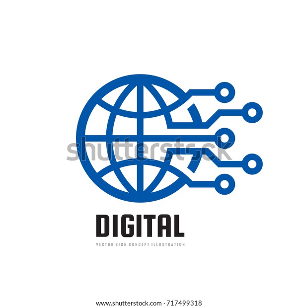 Digital World Vector Business Logo Template Stock Vector (Royalty Free ...