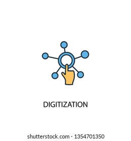 Digitization Concept 2 Colored Icon Simple Stock Vector (Royalty Free ...