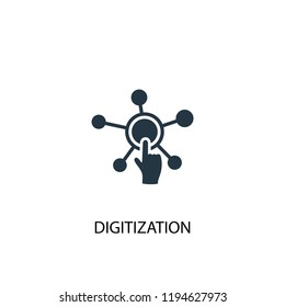 Digitization Concept Line Icon Simple Element Stock Illustration ...