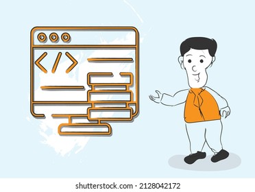 Digitized Information Icon Cartoon Design Stock Vector (Royalty Free ...