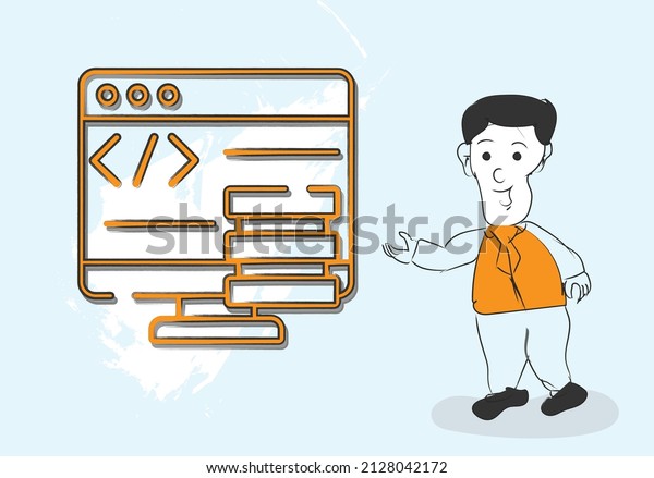 Digitized Information Icon Cartoon Design Stock Vector (Royalty Free ...