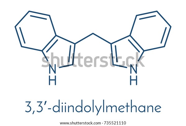 Diindolylmethane 33dim Dim Molecule Derivative Indole3carbinol Stock ...