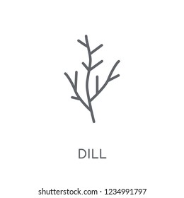 Dill Linear Icon Modern Outline Dill Stock Vector (Royalty Free ...