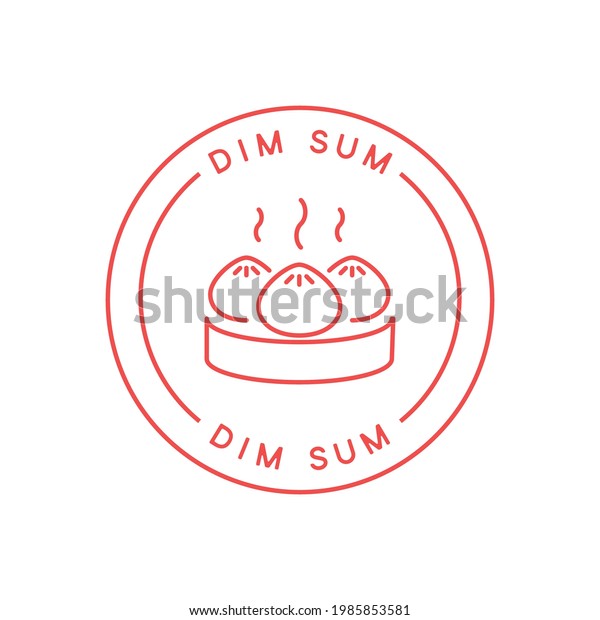 Dim Sum Logo Label Asian Food Stock Vector (Royalty Free) 1985853581 ...