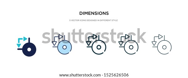 Dimensions Icon Different Style Vector Illustration Stock Vector ...