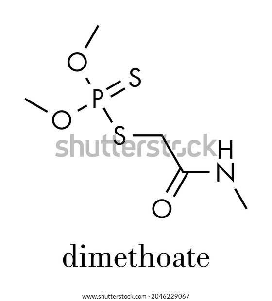 Dimethoate Insecticide Molecule Skeletal Formula Stock Vector (Royalty ...