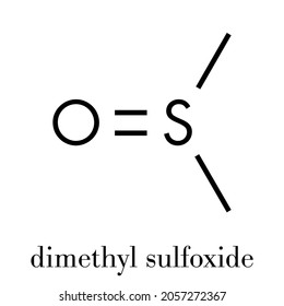 Dimethyl Sulfoxide Dmso Solvent Molecule Skeletal Stock Vector (Royalty ...
