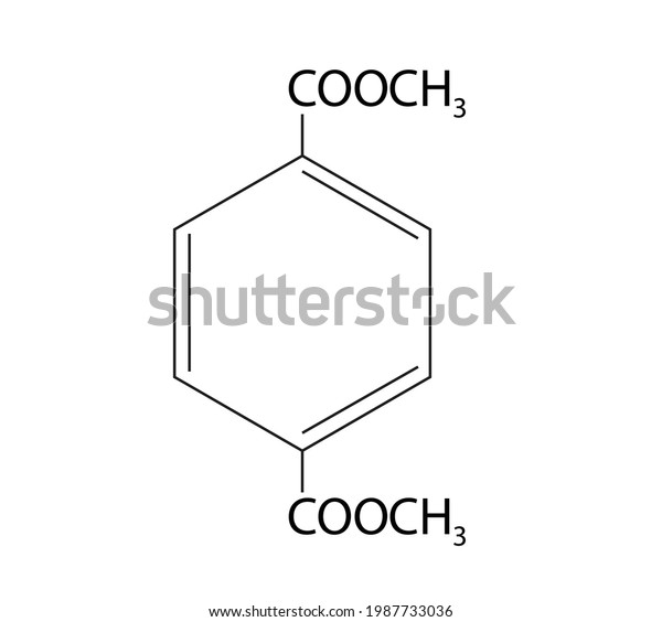 Dimethyl Terephthalate Organic Compound Formula Diester Stock Vector ...