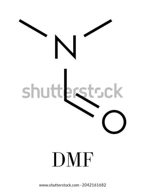 Dimethylformamide Dmf Chemical Solvent Molecule Skeletal Stock Vector ...