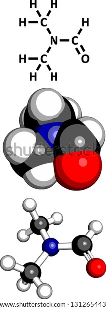 Dimethylformamide Dmf Solvent Molecule Chemical Structure 스톡 벡터(로열티 프리 ...
