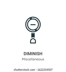 Diminish Glyph Icon Vector On White Stock Vector (Royalty Free) 1622254507